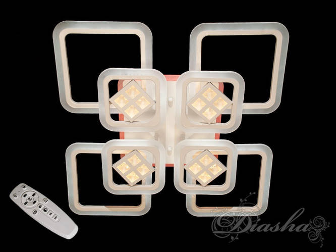 Купить Квадратная потолочная люстра A8190/4+4WH LED 3color dimmer, цена ...
