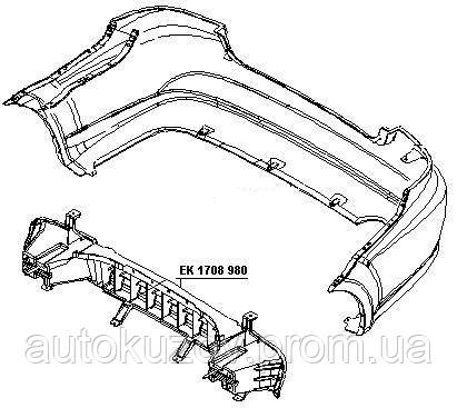 Купити Задній бампер Chevrolet Aveo T250 06-11 , ЗАЗ Vida (чорний) (FPS ...