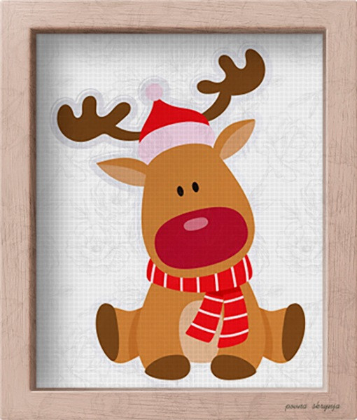 Зимний олень.Детский набор для вышивки нитками.ВА 6751 (ID#1260128200), цена: 25 ₴, купить на ...