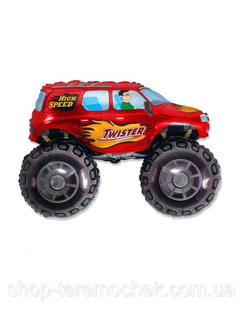 Куля-фігура Джип Баггі, фольгована надувна куля Червона машина Flexmetal Іспанія 91 см, ціна: 88 ...