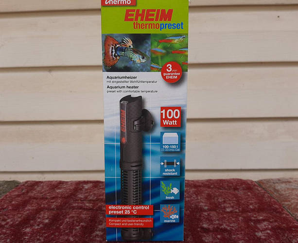 EHEIM thermopreset 100 Вт. Нагрівач із терморегулятором для акваріума до 150 літрів, довжина 18 ...