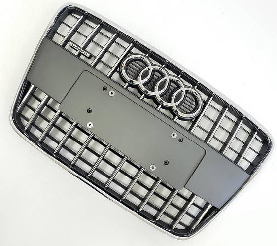 Решетка радиатора Audi Q7 4L (06-15) стиль S-line (серебро), цена 9840 ...