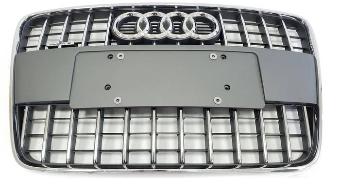 Решетка радиатора Audi Q7 4L (06-15) стиль S-line (серебро), цена 9840 ...