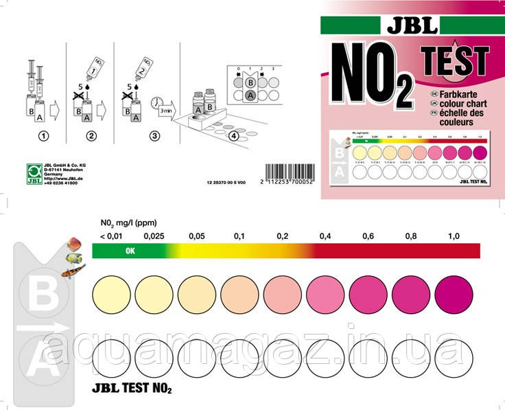 Купить Тест JBL Nitrite Test NO2 для воды на нитрит, цена 310 грн ...