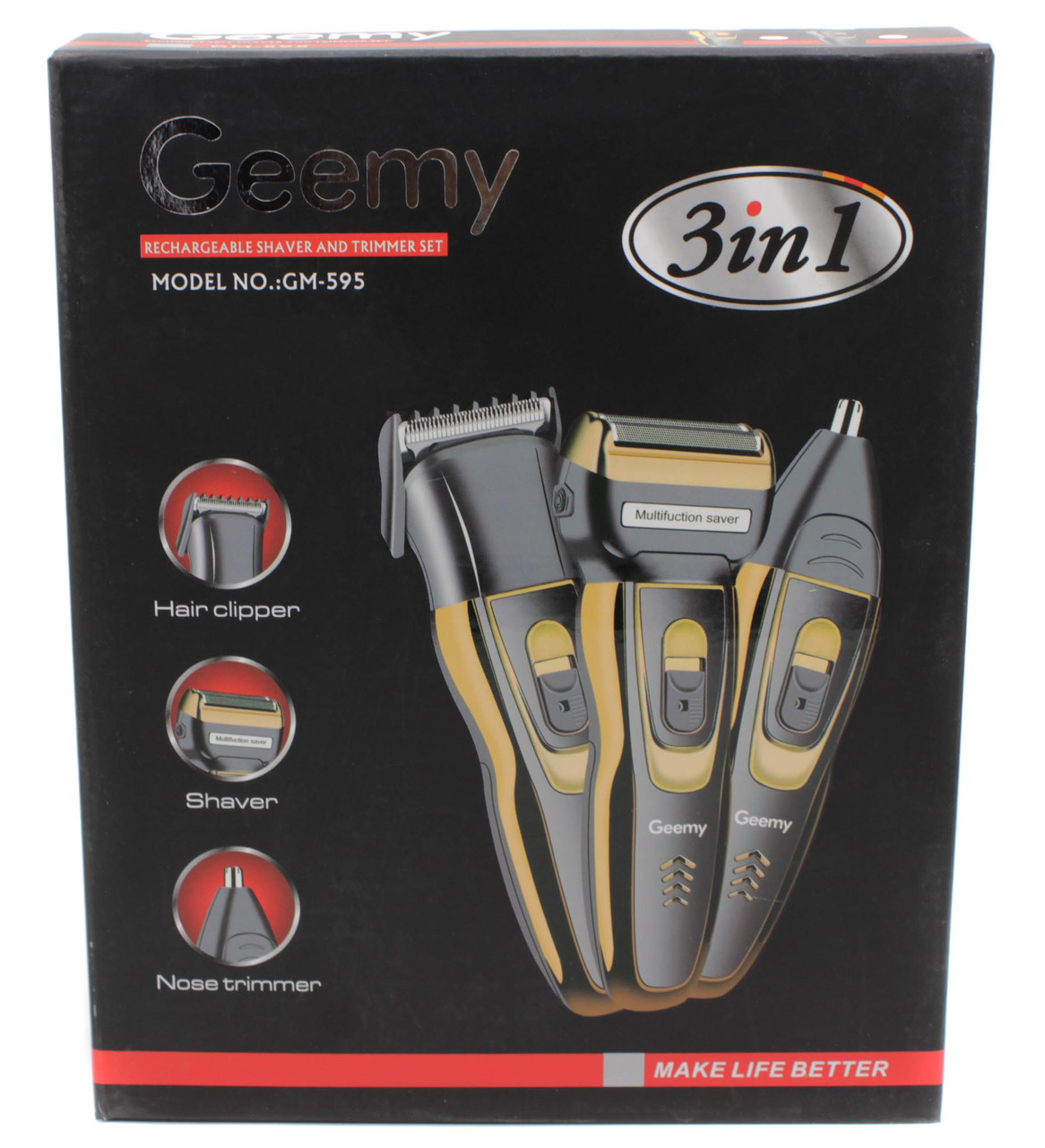 Система Geemy 3в1 (бритва, машинка, триммер) GM-595: продажа, цена в ...