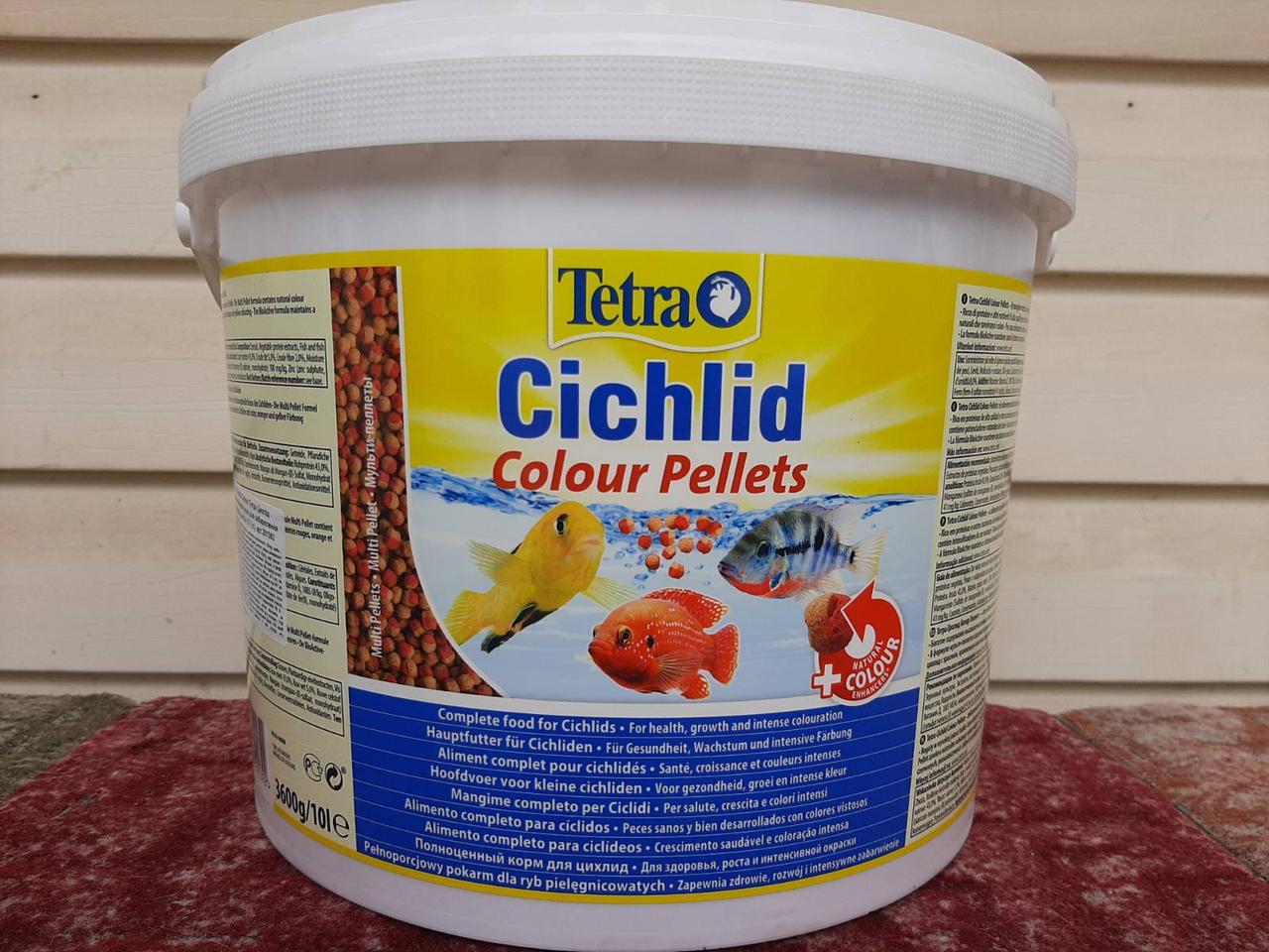 Tetra Cichlid Colour 10 Л, 3.6 Кг. Корм в Гранулах для Усиления и ...