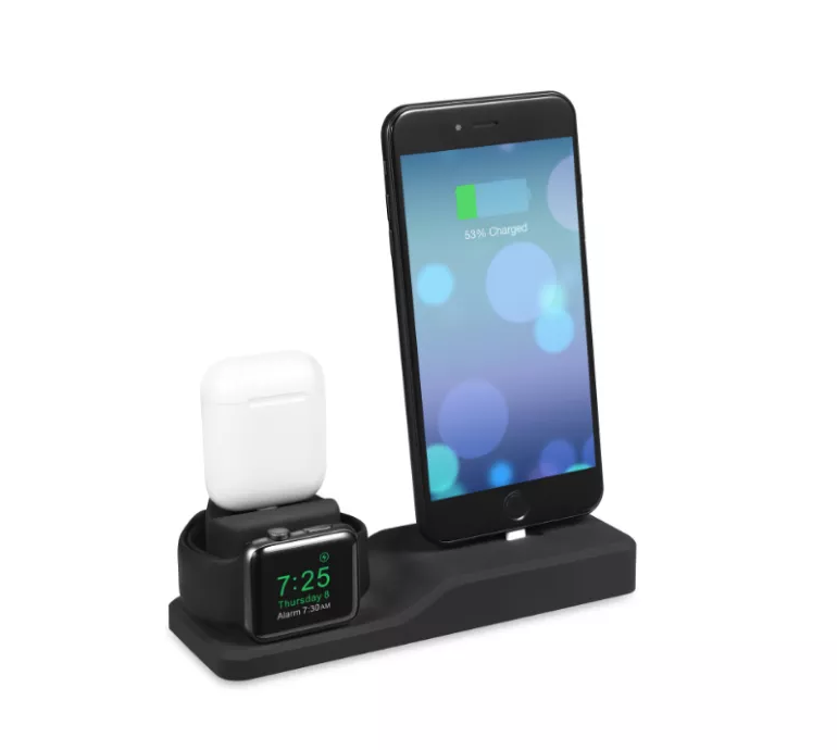 Док Станция Силиконовая Подставка 3 в 1 для Apple Watch IPhone AirPods ...
