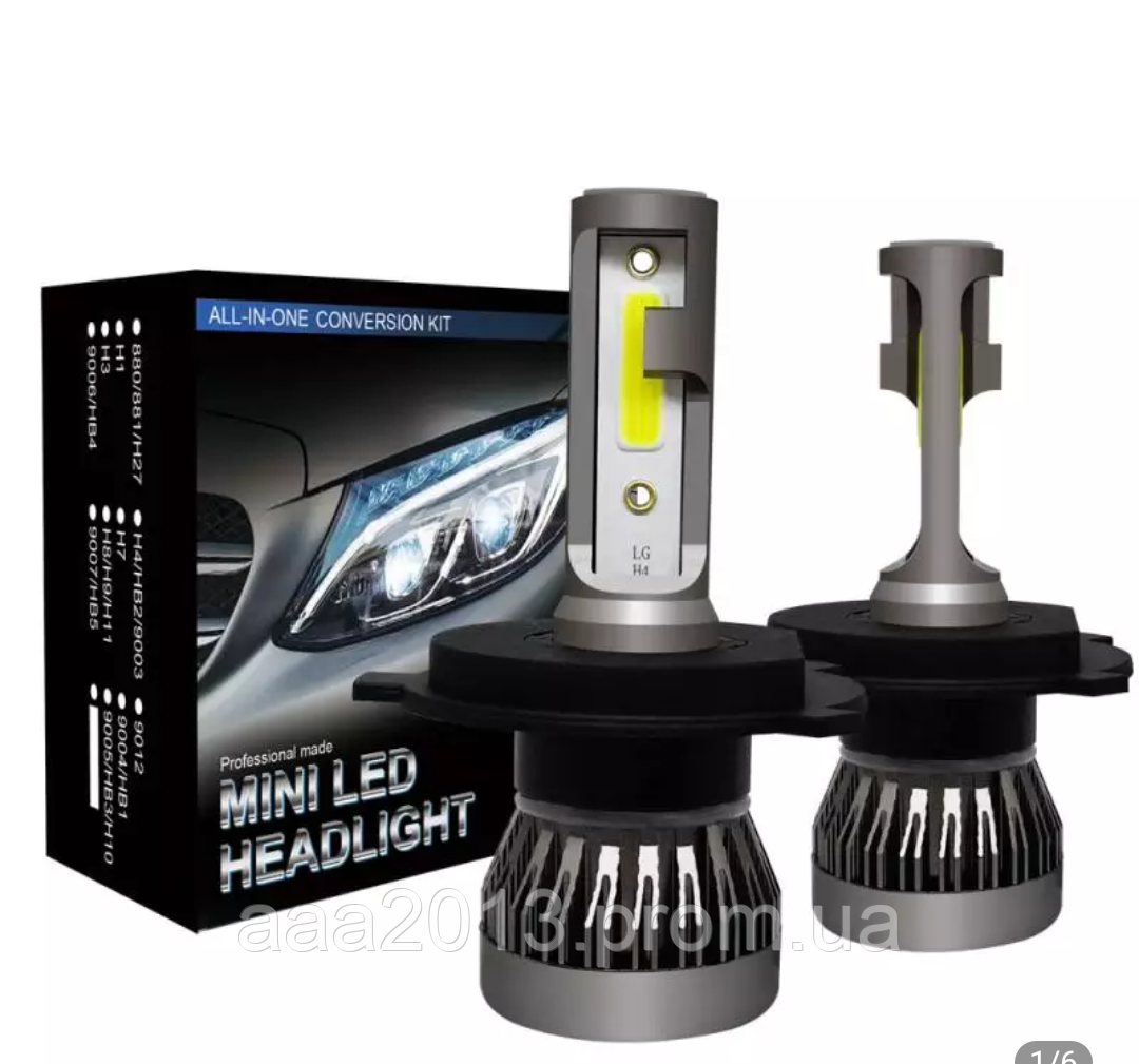 Светодиодная LED лампа H4 с mini радиатором (ближний-дальний свет ) (ID ...