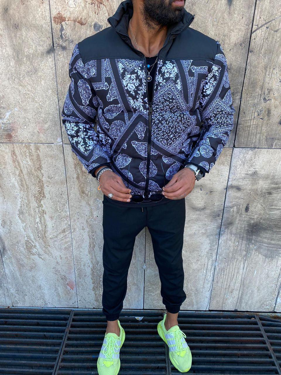 Мужской Стильный Пуховик (multicolor) с Узорами — Купить Недорого на ...