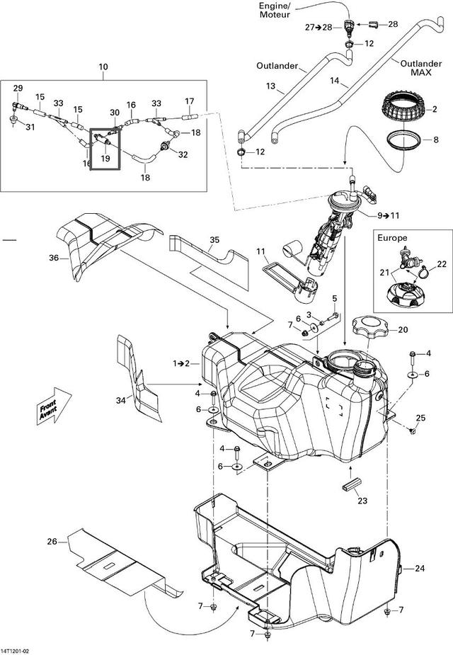 ФИЛЬТР ТОПЛИВНЫЙ ОРИГИНАЛЬНЫЙ BRP 709000330 ДЛЯ BRP CAN-AM G1/G2 Купить ...