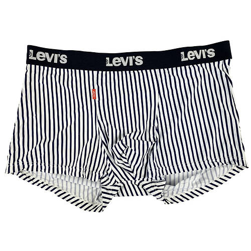 Мужские трусы Levis премиум качества, цвет белый в темно-синюю полоску ...
