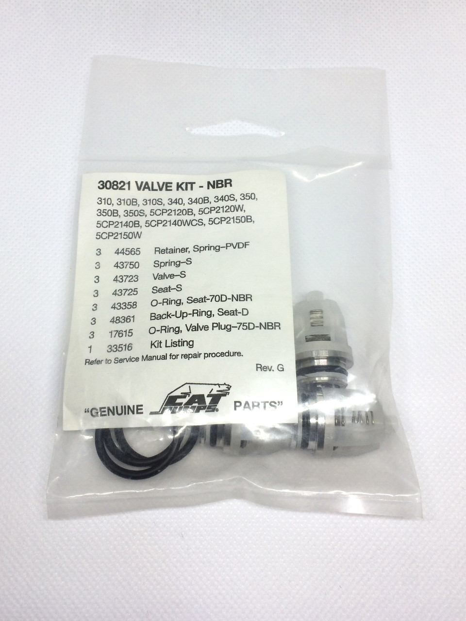 Клапаны Kit valve 30821 для насоса CAT Pumps 350
