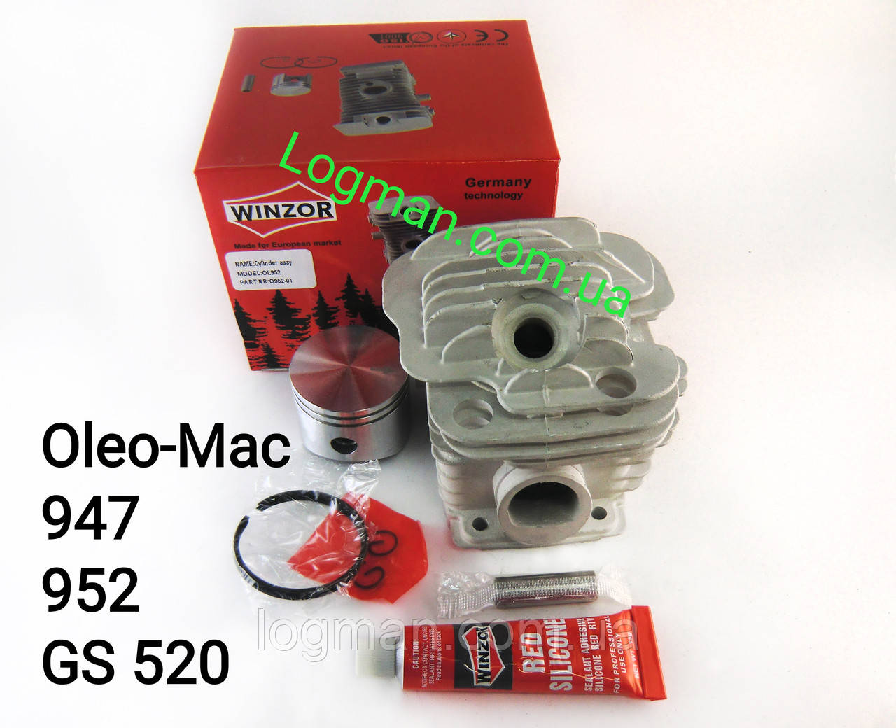 Поршневая группа в сборе для бензопилы Oleo-Mac 947,952,GS520 на ...