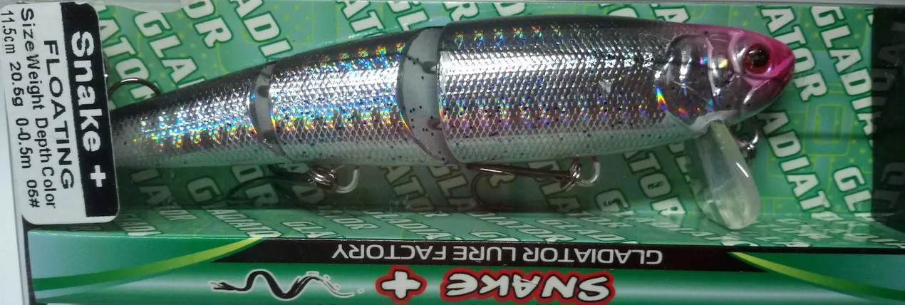 Купить Воблер Gladiator Snake+ 115mm 20.5g #05, цена 165 грн — Prom.ua ...