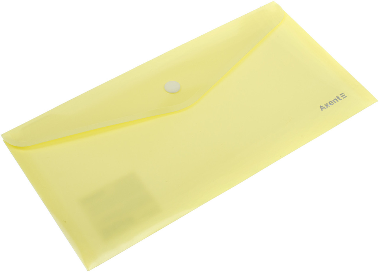 Папка-конверт "Axent" №1414-08 Pastelini на кнопці DL жовта(12): продаж, ціна у Вінниці. Файли і ...