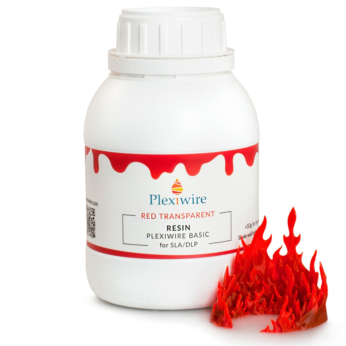 Купити Фотополимерная смола Plexiwire resin basic 0.5 кг напівпрозорий червоний, ціна 440 ...