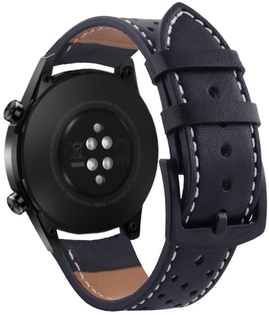Шкіряний ремінець Classico для Huawei Watch GT / GT2 Black (Хуавей Вотч ...
