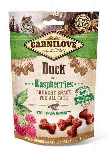 Carnilove (Карнилав) Cat Crunchy Snack Duck with Raspberries ...