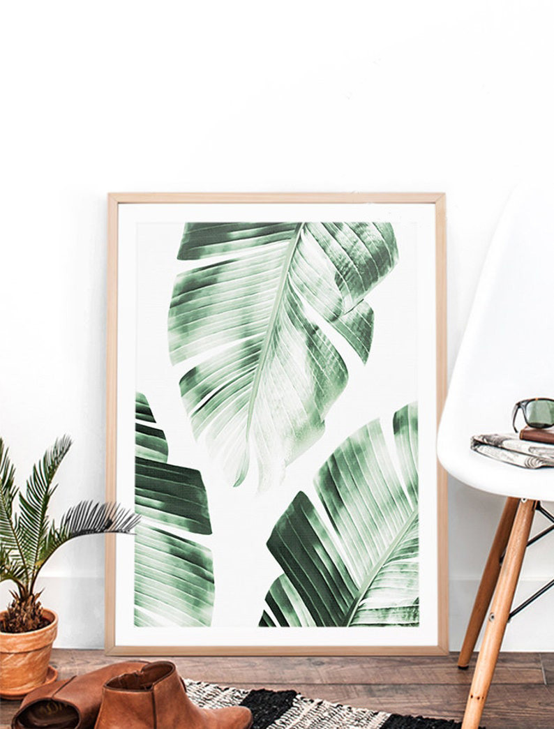 Постер на Стену Banana Leaves Листья Бананов Тропики Плакат Формат А3 ...