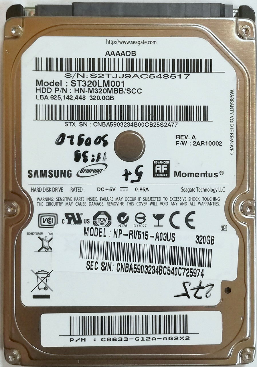 Жесткий диск для ноутбука Seagate (Samsung) Spinpoint 320GB 2.5" 8MB ...