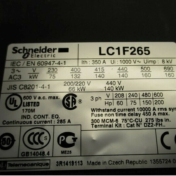 Контактор 265А 220В Schneider Electric lc1f265 (Lc1f265m7) (ID ...