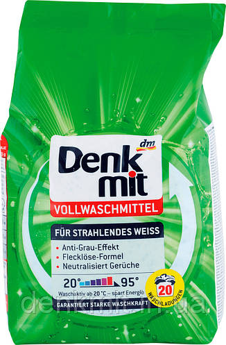 Пральний порошок Denkmit Vollwaschmittel 1,35 кг для білої білизни (ID ...