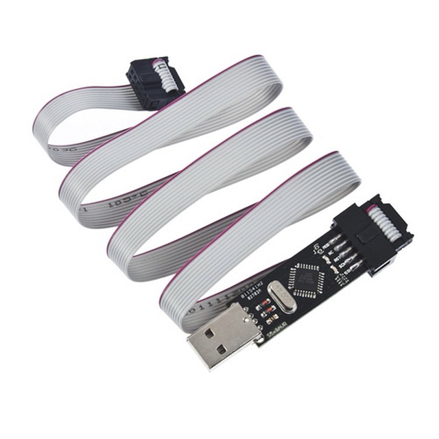 USB программатор USBASP ISP 10 Pin +кабель (ATMega8 AVRDude CAN PWM ...