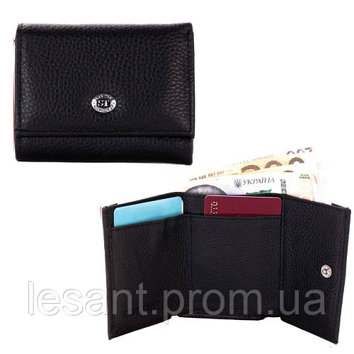 Купить Кошелек женский кожаный маленький черный ST, цена 655 ₴ — Prom ...