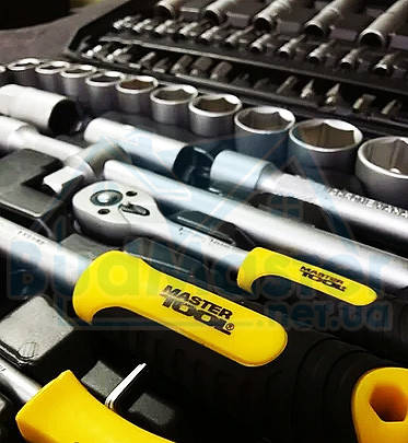 Набор инструментов для автомастерских MASTERTOOL 108 единиц с трещоткой (78-5108), цена 1619 грн ...