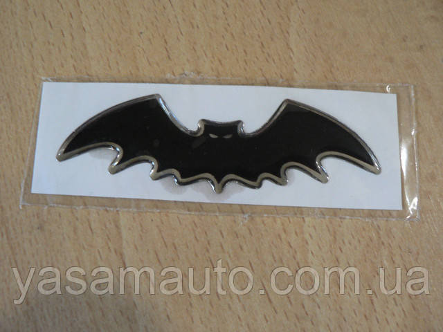 Наклейка S Силиконовая Мышь Летучая 80х25х1мм Черная Batman Бэтмен ...