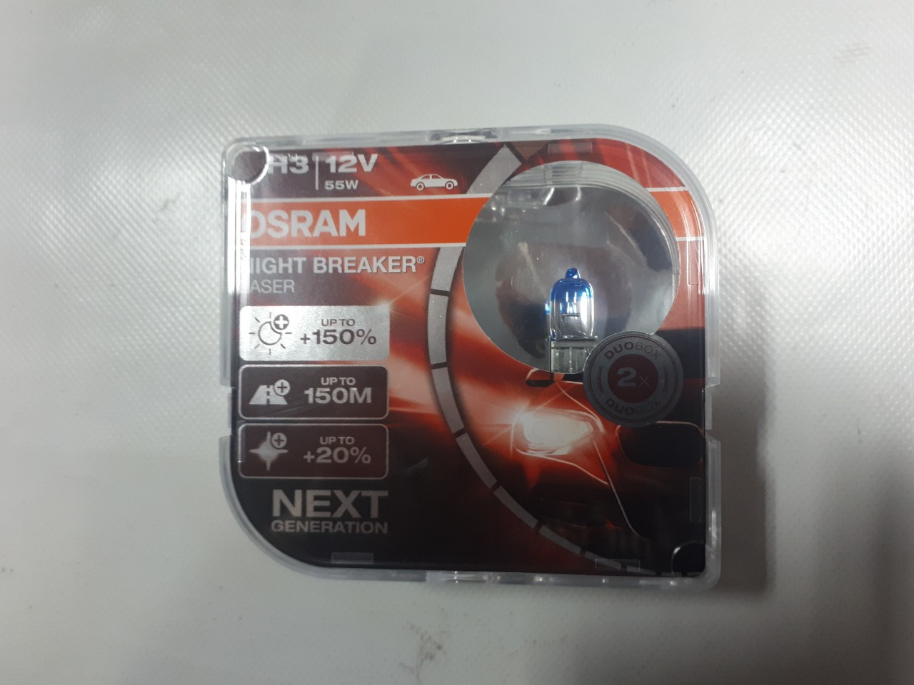 Купить Галогенка H3 OSRAM 12V 55W +110% 64151NBU Night Breaker ...