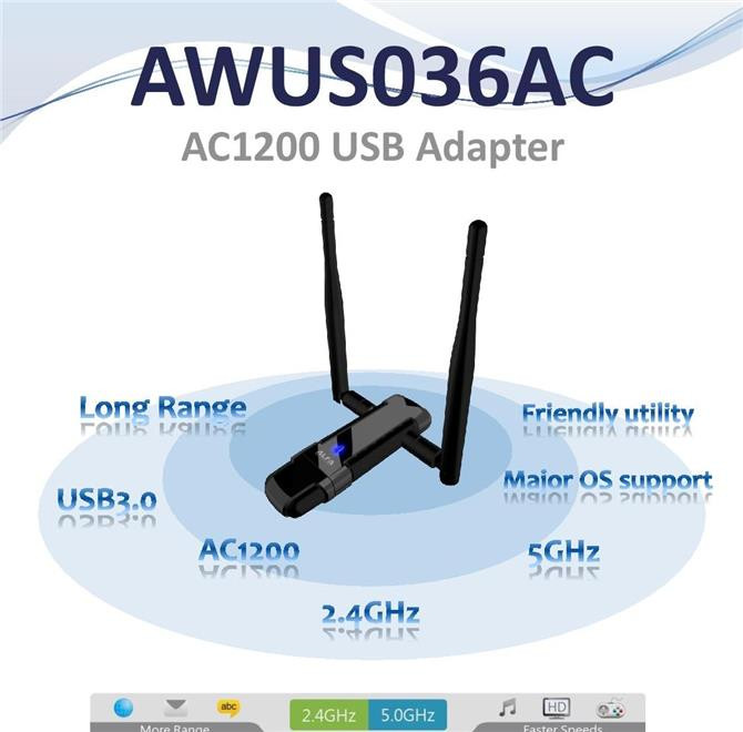 Оригинал! Мощный Usb Wi-Fi адаптер Alfa AWUS036AC чип Realtek RTL8812AU ...