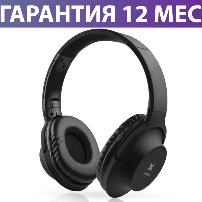 Наушники с микрофоном Vinga HSM060BK черные, проводные, гарнитура для ...