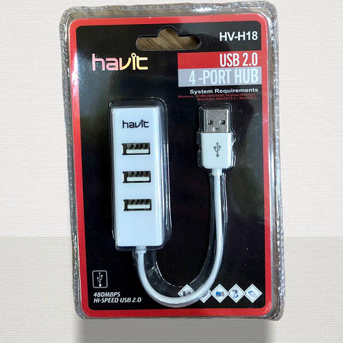 Купить USB HUB HAVIT HV-H18 white (4 порта), цена 200 ₴ — Prom.ua (ID#1285956327)