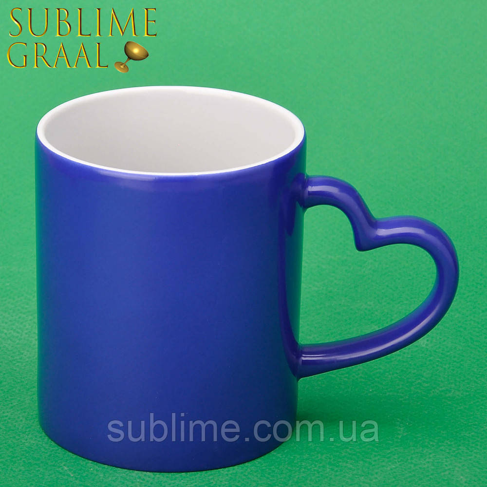 Чашка для сублімації Хамелеон Love синя продаж ціна у Одесі Чашки і кружки від Sublime