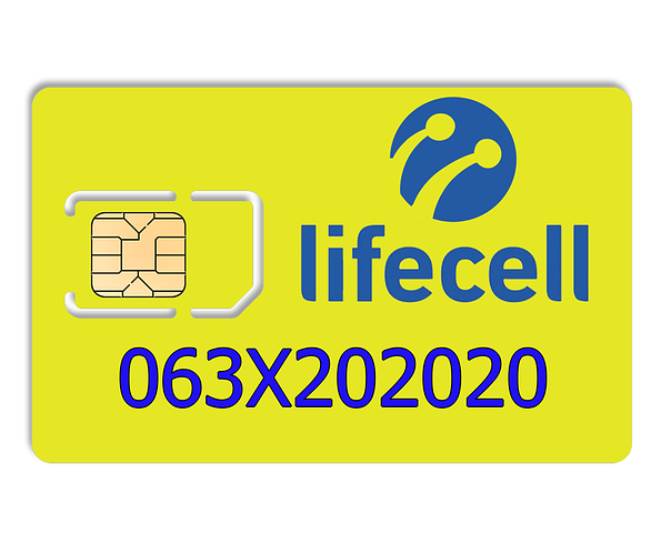 Купить Красивый номер lifecell 063X202020, цена 1700 ₴ — Prom.ua (ID#705208817)