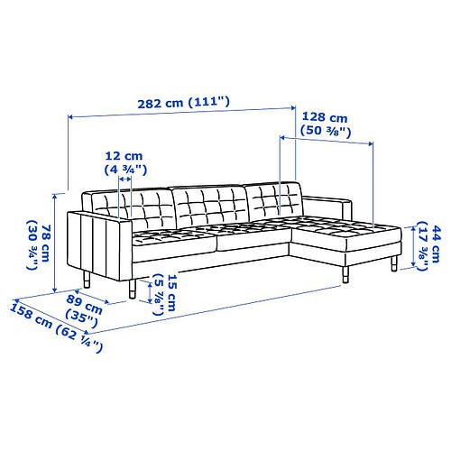 Купить IKEA Диван кожаный LANDSKRONA (ИКЕА ЛАНДСКРУНА) 592.703.54, цена ...