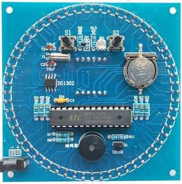 DIY KIT LED годинник DS1302 з календарем, будильником, датчиком температури і світлодіодним ...