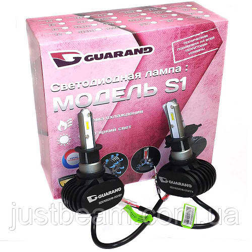 Светодиодные лампы LED Guarand S1 H3 CSP 5000k 4000Lm 35w 12-24v (ID#1288812381), цена: 478 ...