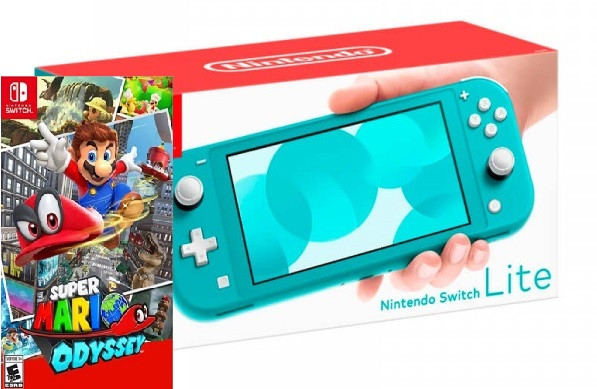 Игровая Консоль Nintendo Switch Lite Turquoise Bundle (игра Super Mario ...