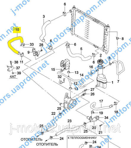 Патрубок (шланг) системы охлаждения Matiz 0.8 Матиз - GM 96314176 (ID ...