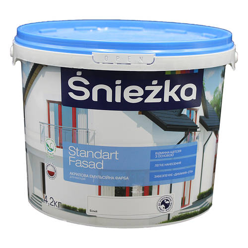 Фарба Sniezka ВЕ акрилова Стандарт Fasad 4,2кг (3л) (ID#1227717854 ...