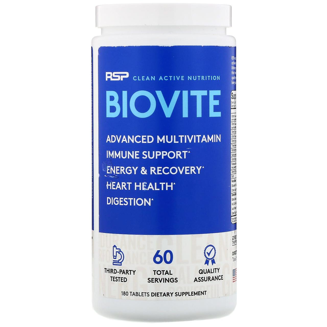 Купити RSP BioVite (180 таб=60 порц), чоловічі вітаміни, жіночі ...
