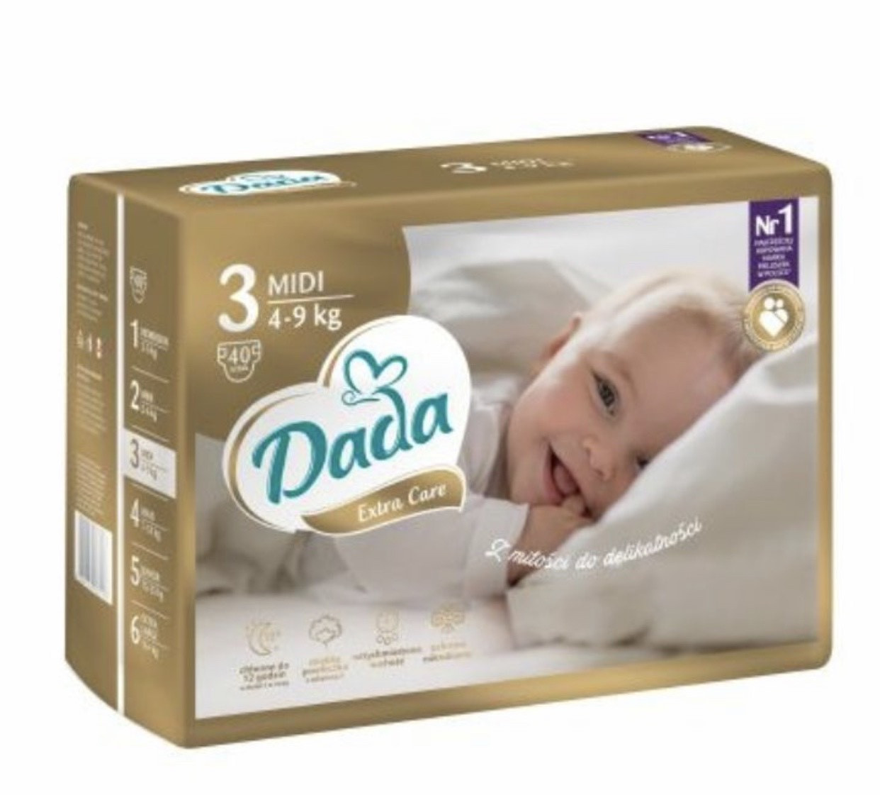 Подгузники Dada Extra Care Польша 3 Midi (4-9 кг) 40 шт (ID ...