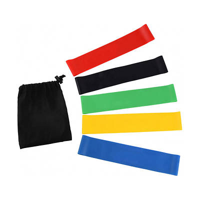 Резинки для фітнесу та спорту латексні набір 5 шт Гумові еспандери ...