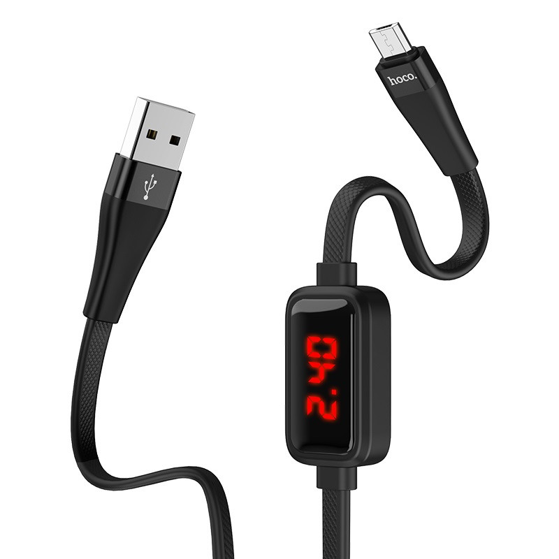 Кабель Hoco Original S4 Micro USB с LED Дисплеем/таймером Зарядки 2.4А ...