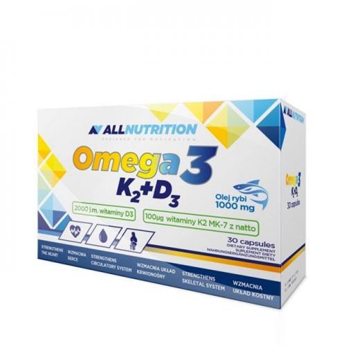 Купить Omega 3 D3+K2 AllNutrition, 30 капсул, цена 225 ₴ — Prom.ua (ID ...