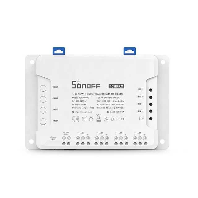 Sonoff 4ch R3 Pro Diy Wifi реле времени Сухие контакты 4х канальный