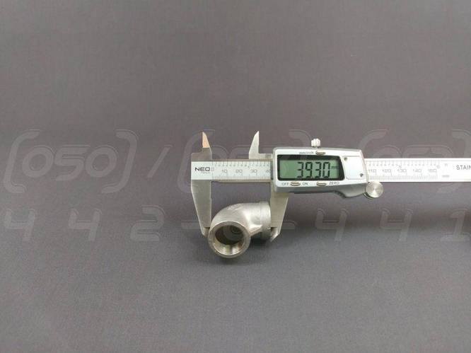 Косинець з внутрішніми різьбами Ду 15 (1/2") з нержавіючої сталі, 90 ...