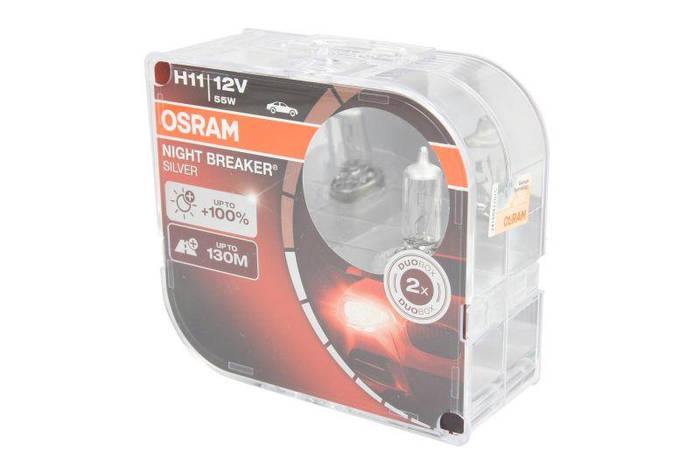 Купить Галогенная лампа Osram Night Breaker Silver +100% H11 12V 55W ...